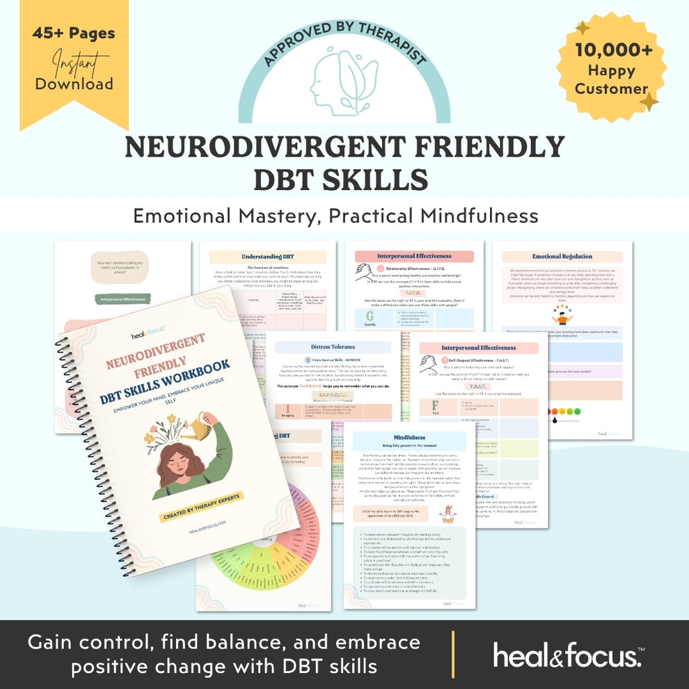 Neurodivergent-Friendly DBT Skills Workbook - A Mental Health Tool – Heal & Focus