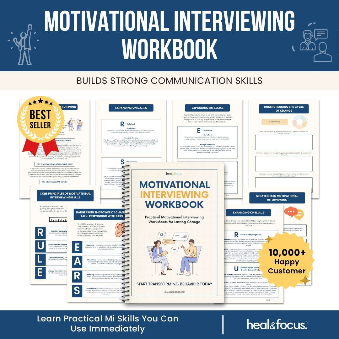 Motivational Interviewing Workbook | Therapist & Coach Toolkit – Heal ...