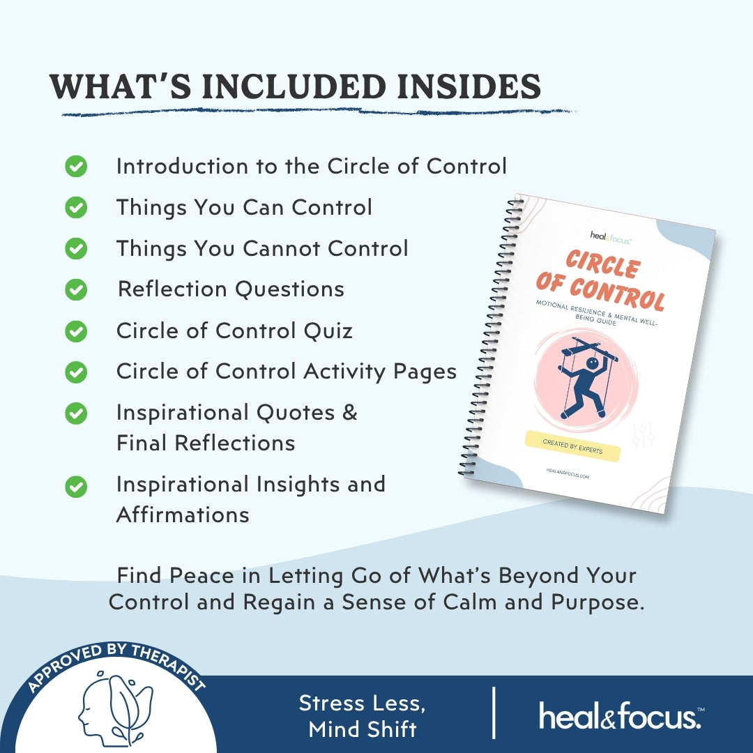 Circle of Control – Stress & Anxiety Management Workbook – Heal & Focus