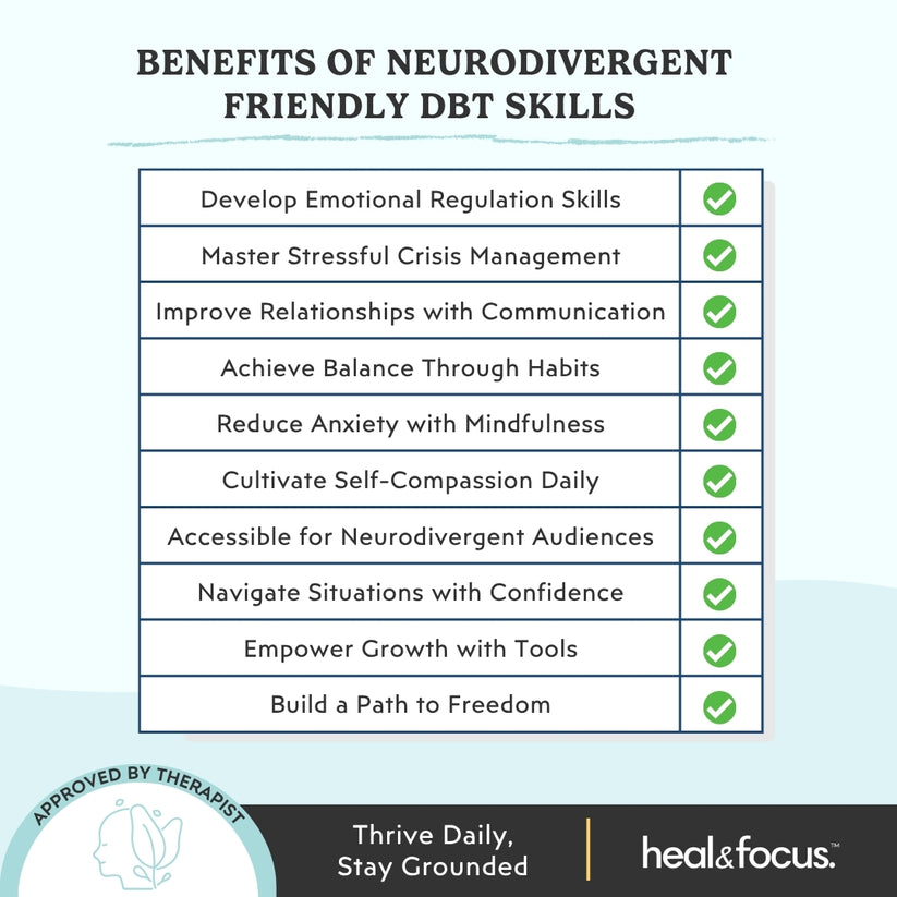 Neurodivergent-Friendly DBT Skills Workbook - A Mental Health Tool ...