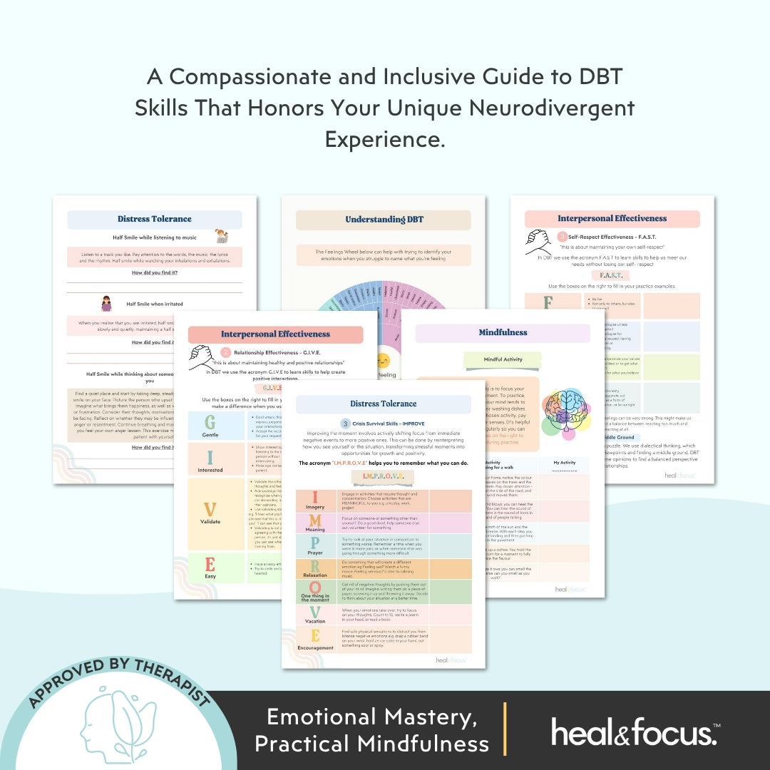 Neurodivergent-Friendly DBT Skills Workbook - A Mental Health Tool ...